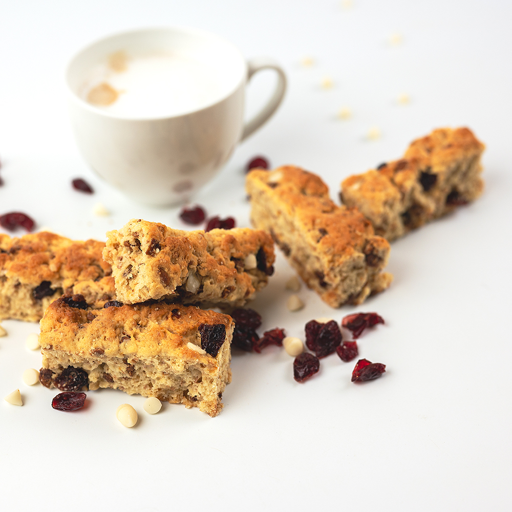 Muesli, Cranberry & White Chocolate Rusks - Kraak Rusks | Kraak Beskuit